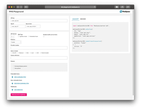 Submit transaction details